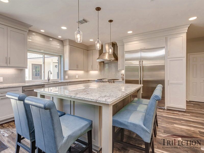 White Springs Granite With White Cabinets